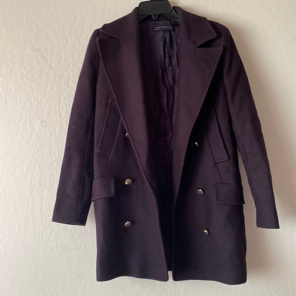 Zara | Jackets & Coats | Zara Black Coat | Poshmark